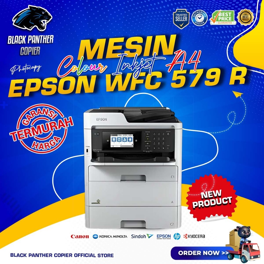 Jual Epson WF‑C579R Printer Inkjet A4 Warna | WiFi Cetak Cepat | Shopee Indonesia