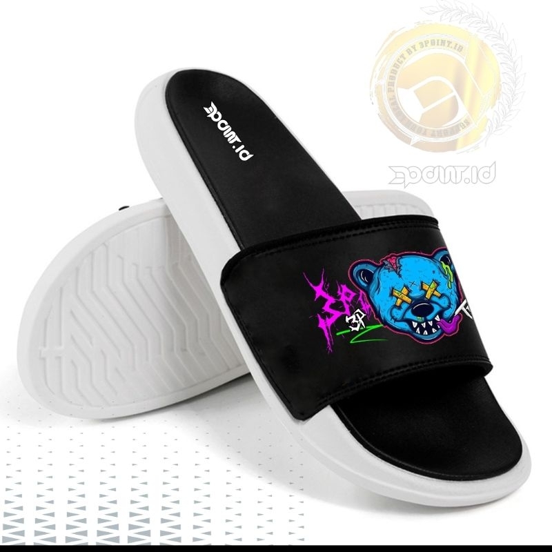 Jual 3POINT.ID - Sandal Slop Pria / Sandal Slide Pria / Sandal Slip On ...