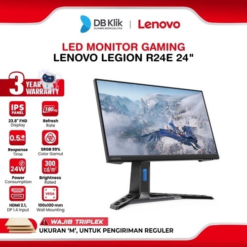 Jual LENOVO Legion LED Monitor Gaming R24E 24" IPS FHD 180Hz 0.5ms AMD ...