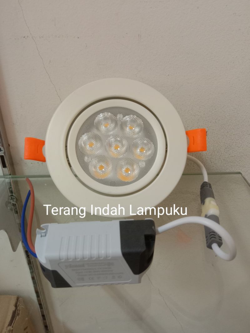 Jual Lampu downlight/ bulat/ LED/ Indoor/ inbow/ 7W 7Watt | Shopee ...