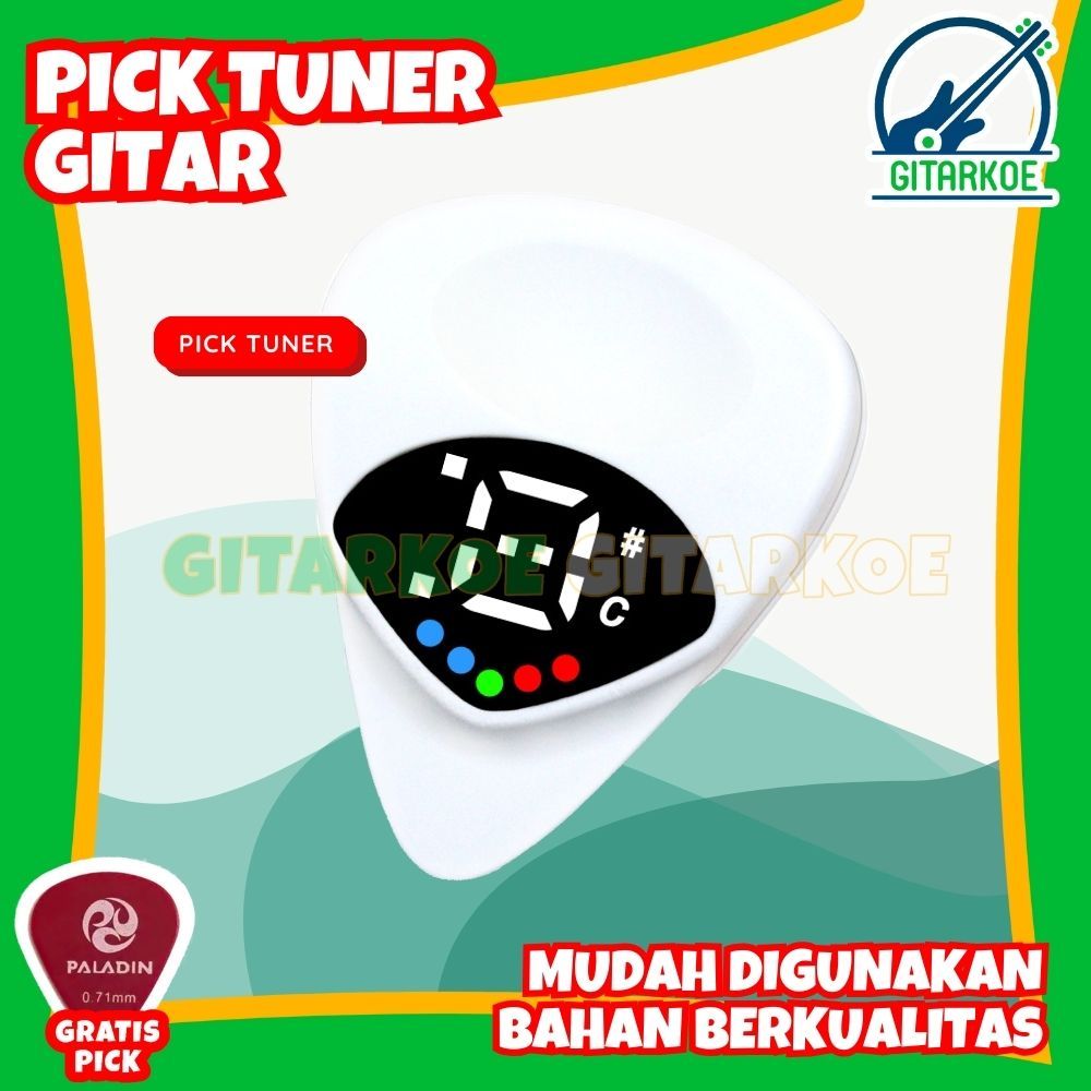 Jual Tuner Pick Gitar Otomatis Multifungsi 2 in 1 Gitar Akustik Ukulele ...