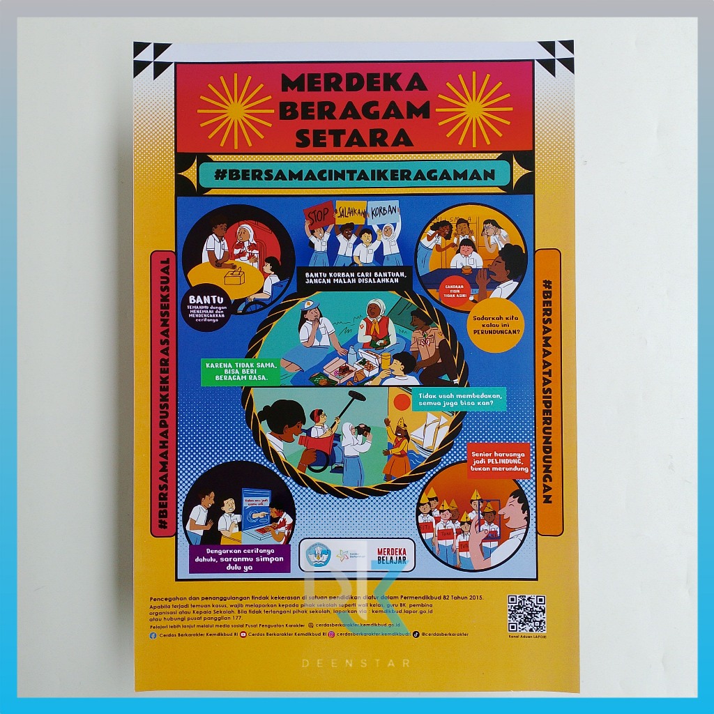 Jual Poster Merdeka Beragam Setara, Edukasi Bersosialisasi, Kerukunan ...