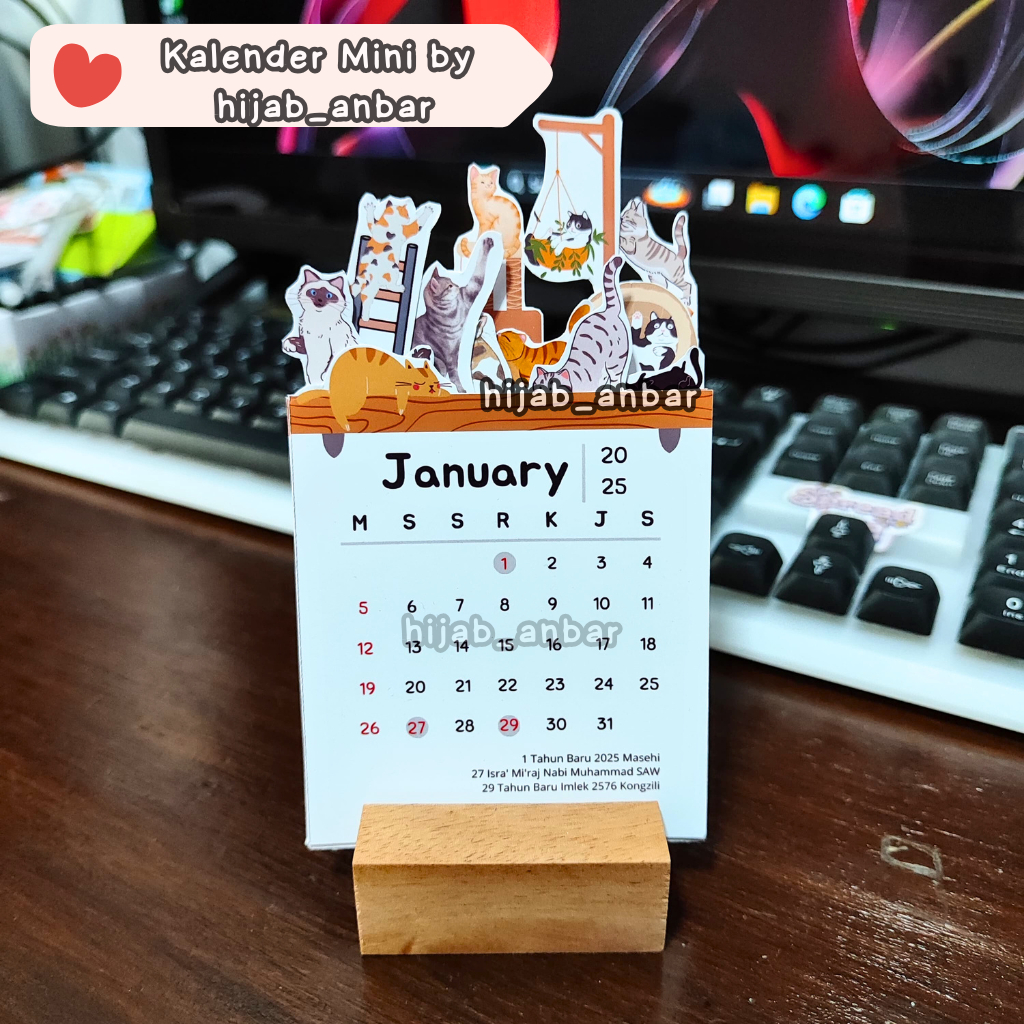 Jual Kalender Meja Mini - Kalender Mini 2025 Lengkap Terlaris Termurah ...
