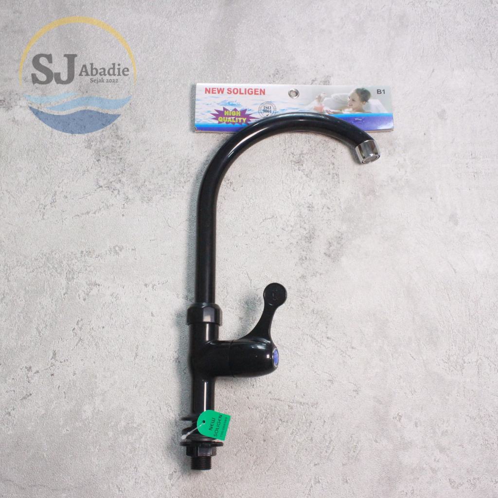 Jual (1 PC) SOLIGEN Kran Air Angsa Wastafel Dapur PVC / Chrome ...