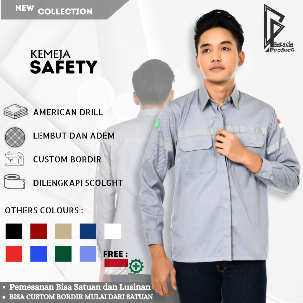 Jual Baju Kemeja Wearpack Safety K3 Lengan Panjang - Pakaian Seragam ...