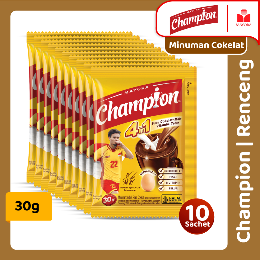 Jual Minuman Cokelat Mayora Champion 1 Renceng | Shopee Indonesia