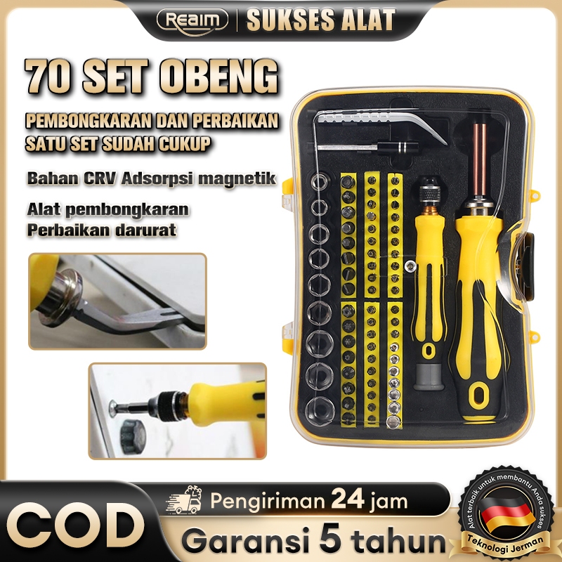 Jual REAIM Obeng 70PCS Hp full set Obeng Service Komputer Laptop Set Obeng Presisi Dengan Mata ...