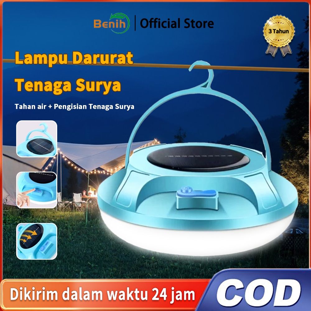 Jual Garansi 5 tahun Lemon Home UFO Lampu Emergency Gantung Camping Solar Panel Lampu Darurat ...
