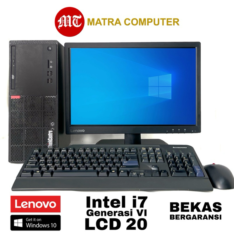 Jual Paket Komputer PC lenovo core i7 6700 lcd 20 inch ThinkCentre ...