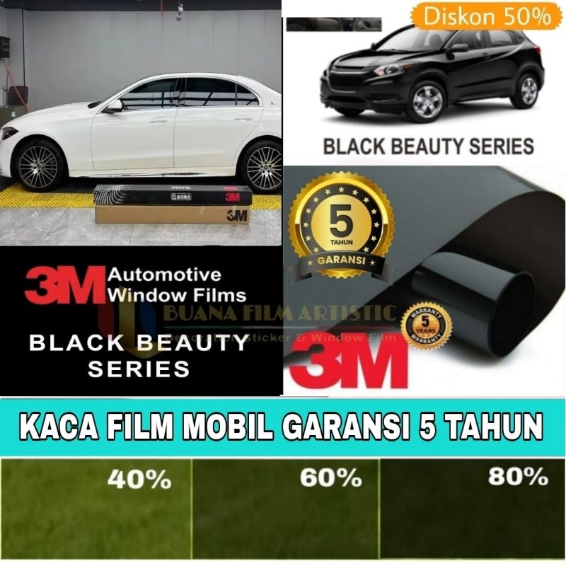 Jual Kaca film 3M/kaca film mobil 3M/Black Beauty/kaca film hitam/Original Garansi 5 Tahun ...