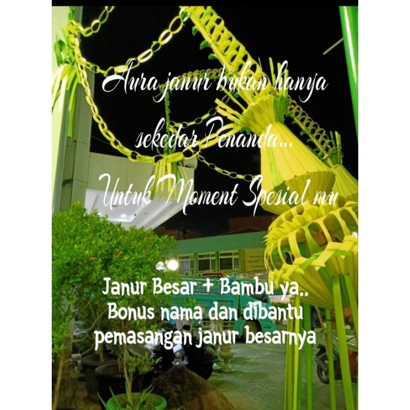 Jual JANUR NIKAHAN AURA SUPER, UKURAN JUMBO /aura janur Janur kuning ...