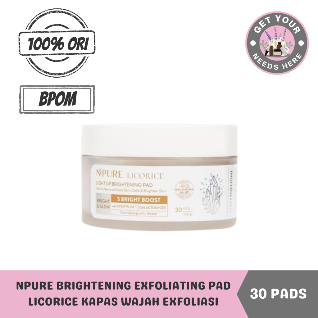 Jual NPURE Brightening Exfoliating Pad Licorice / Light Up / Kapas ...