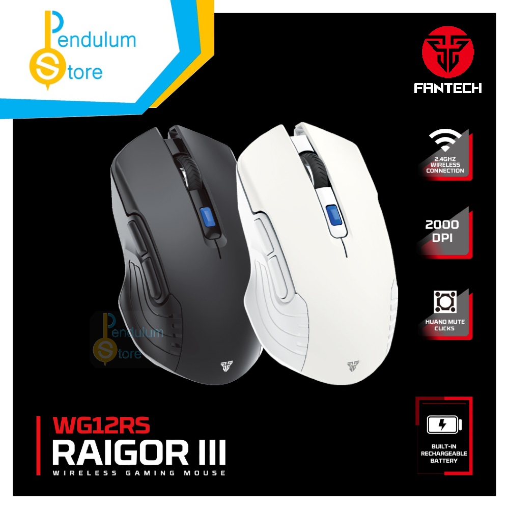 Jual Mouse Fantech RAIGOR III WG12RS Silent Click / WG12R / WG12 Wireless Mouse Gaming Baterai ...