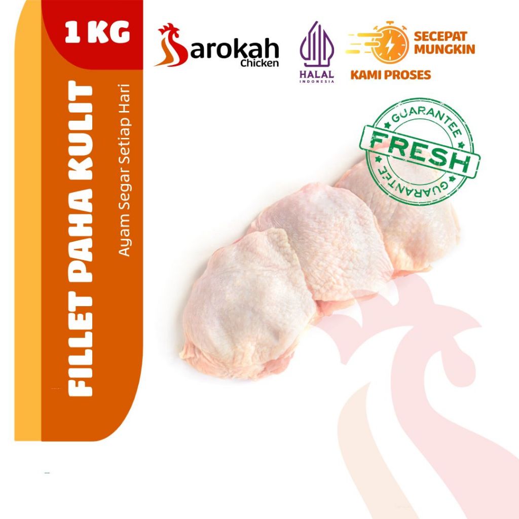 Jual PAHA AYAM FILLET KULIT SEGAR (BONELESS PAHA KULIT) - 1 KG ...