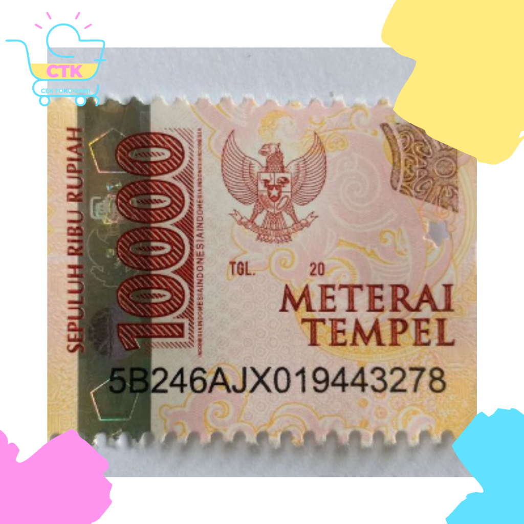 Jual Materai 10000 Asli Tempel Meterai | Shopee Indonesia