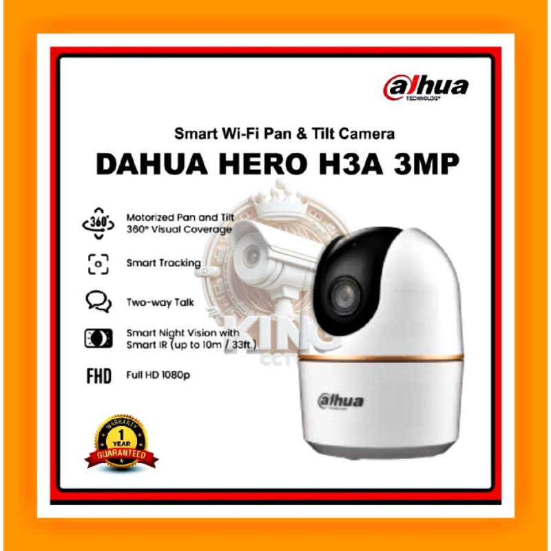 Jual Dahua HERO A1 3mp DH-H3A Smart indoor wifi pant & tilt Network Camera / Camera cctv Wifi ...
