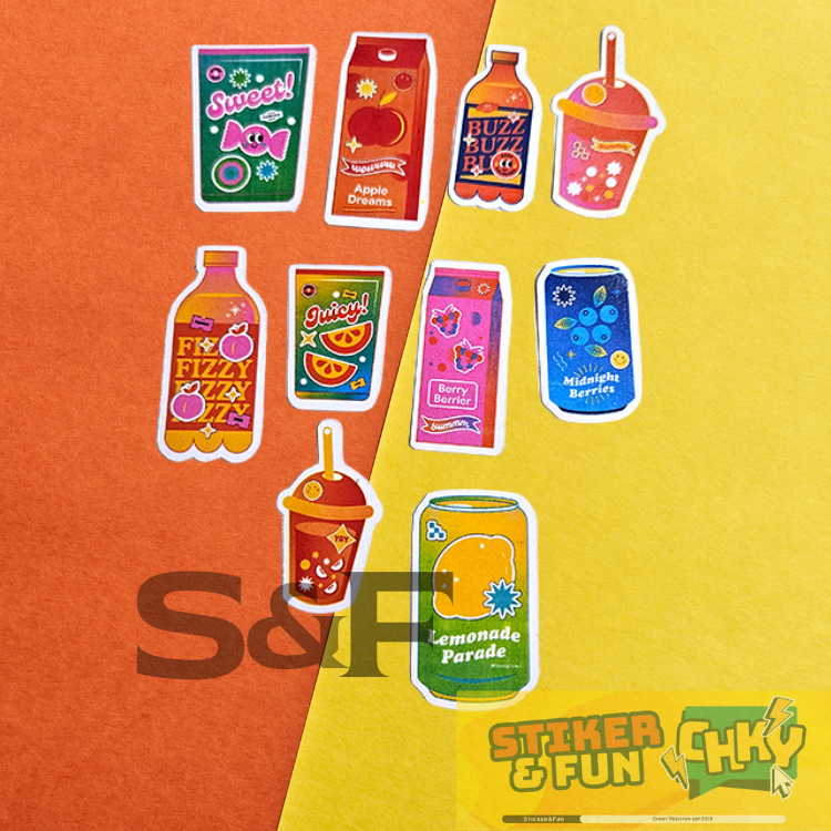 Jual Stiker Sticker Vinyl Laminasi MINUMAN LUCU/CUTE DRINKING | Shopee ...