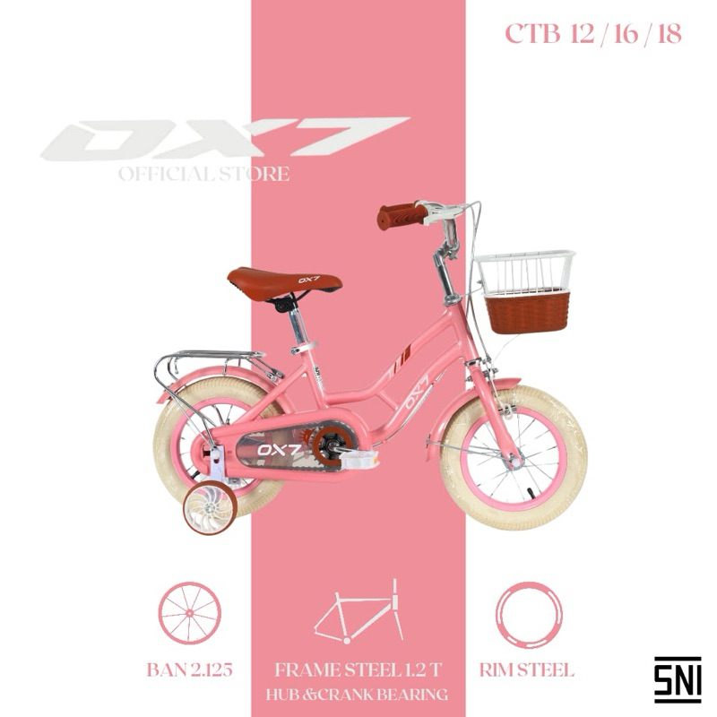 Jual OX7 Sepeda CTB Anak Perempuan size 12” 16” 18” Mini CTB | Shopee ...