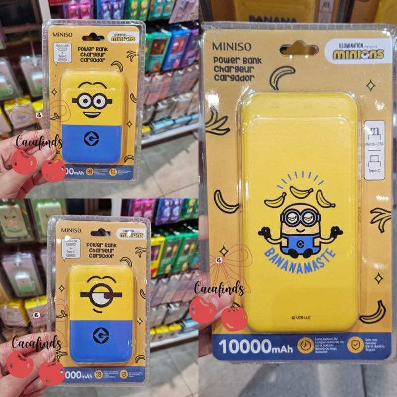 Jual MINISO x Minion‼️PowerBank 5000mAh / 10000mAh With Cable Iphone ...