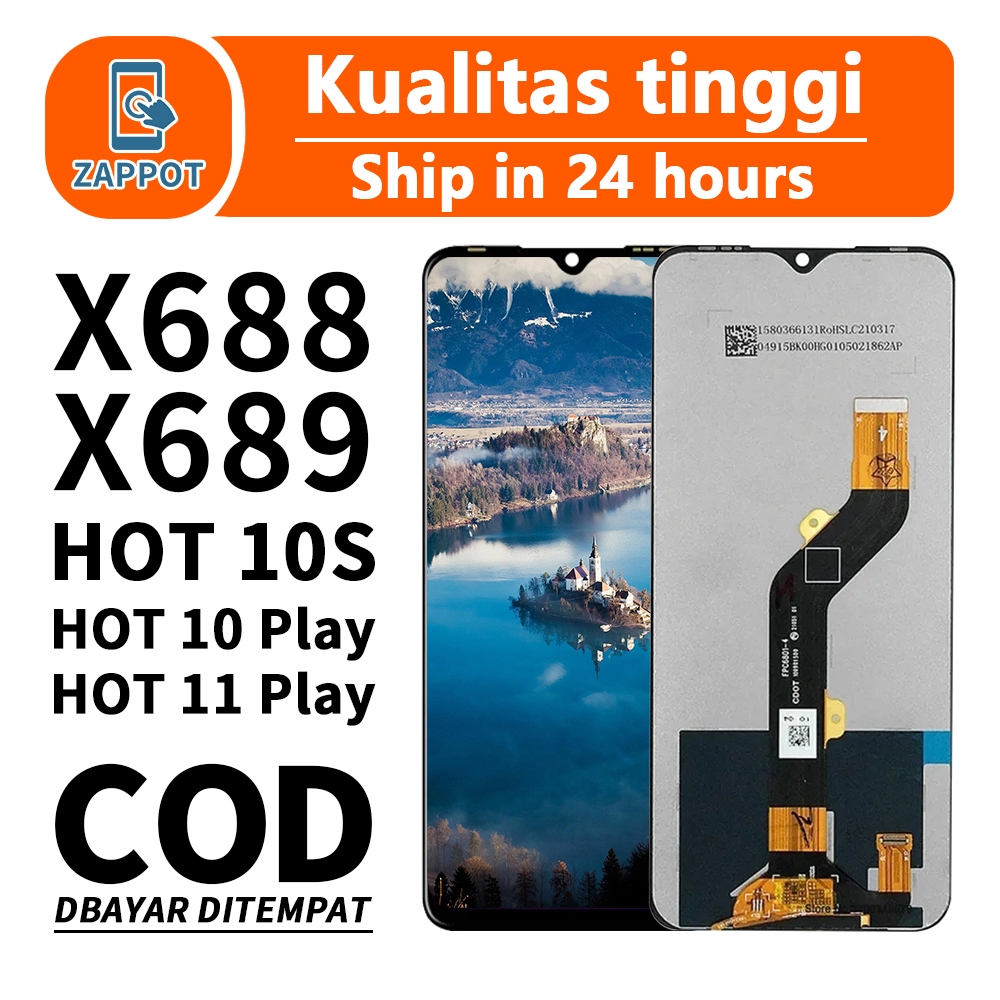 Jual LCD FOR INFINIX HOT10PLAY/11PLAY X688/B/C X689/B/D HOT10/10S FULL ...
