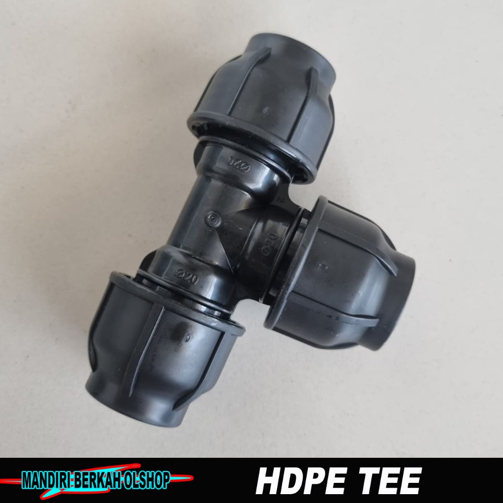 Jual Fitting HDPE Equal Tee Ukuran 32 × 32 × 32 MM 1" Inch Sambungan Pipa HDPE High Quality ...