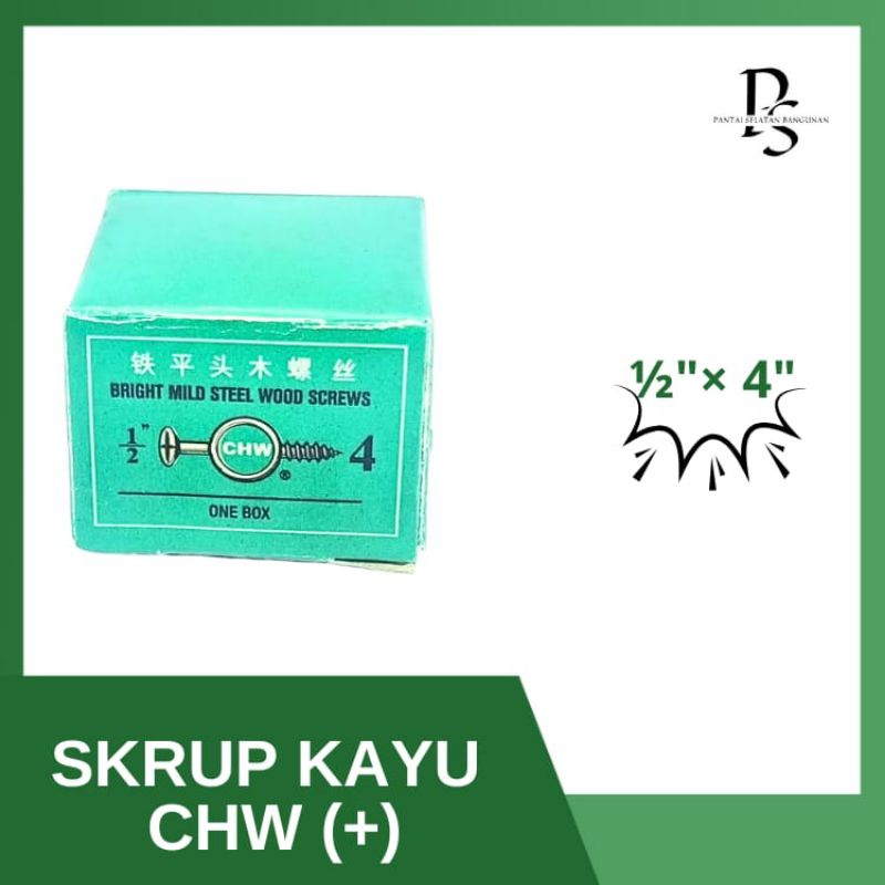Jual Skrup Kayu / Wood Screw CHW (+) ½ inch x 4mm | Shopee Indonesia