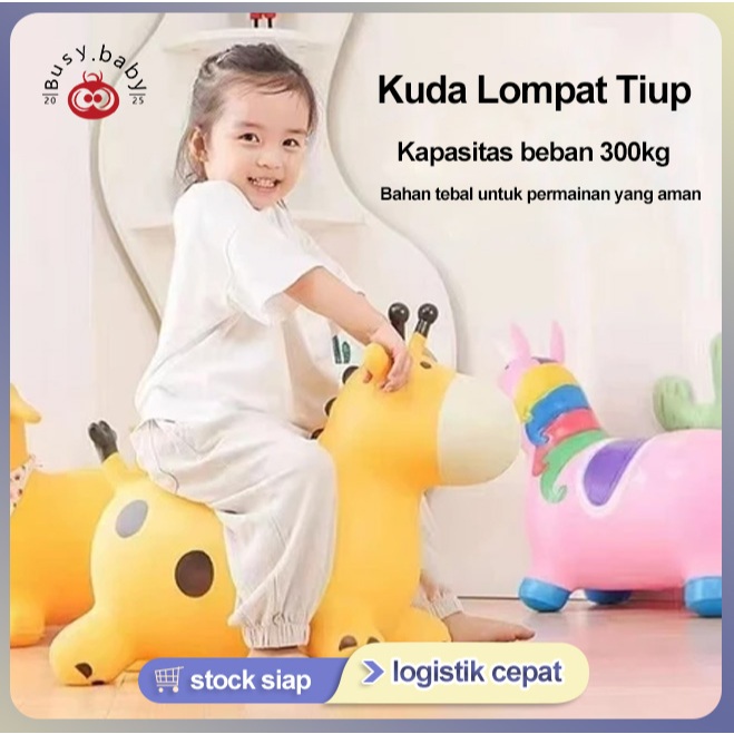 Jual busy.baby Kuda lompat anak / mainan tiup anak / kuda karet tiup ...