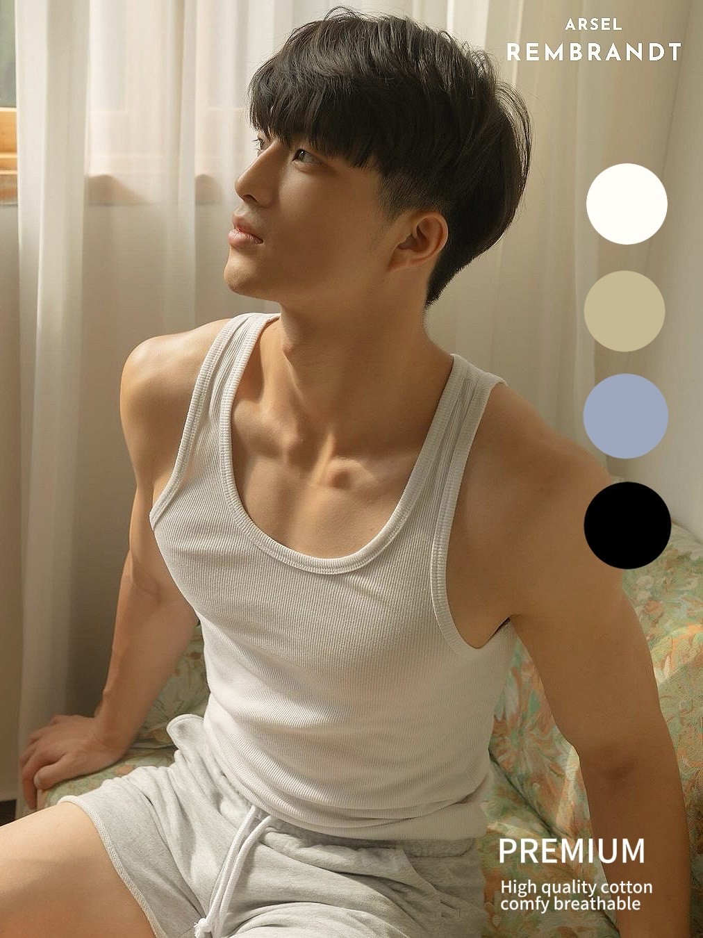 Jual ARSEL REMBRANDT - Singlet Pria Ribbed Kaos Dalam Cotton ...