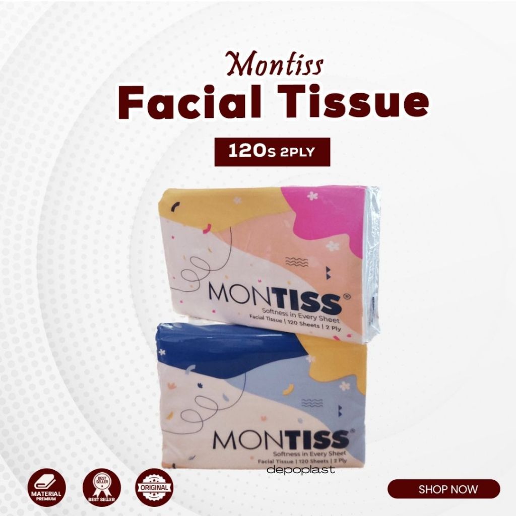 Jual Tissue Facial Montiss 120 Sheets 2 Ply | Shopee Indonesia