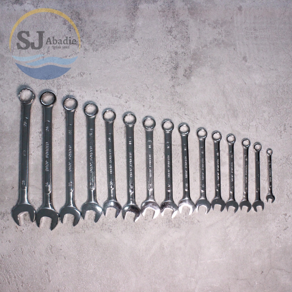 Jual (2 PC) ATS Kunci Ring Pas Wrench Ukuran 8 - 22 mm Lengkap Combination Spanner | SJ ABADIE ...