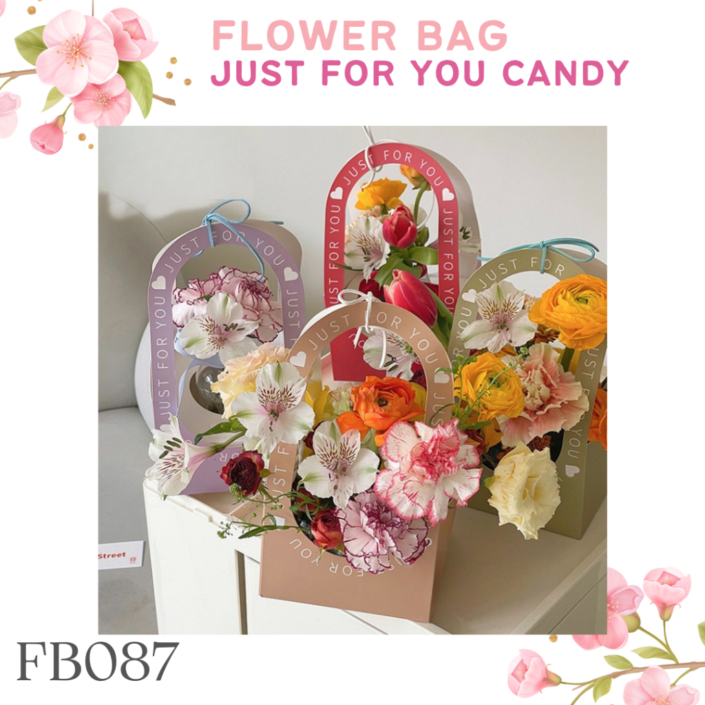 Jual Flower Bag Just For You Candy / Kotak Buket Bunga Just for you ...