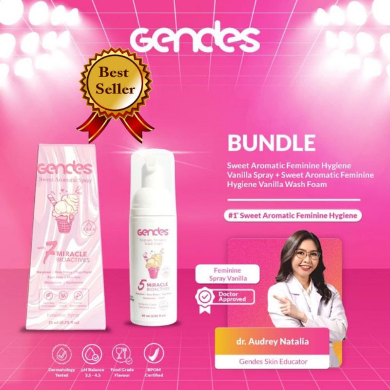Jual Gendes Paket Promo Bundling Feminine Wash Foam Vanilla dan Sweet ...