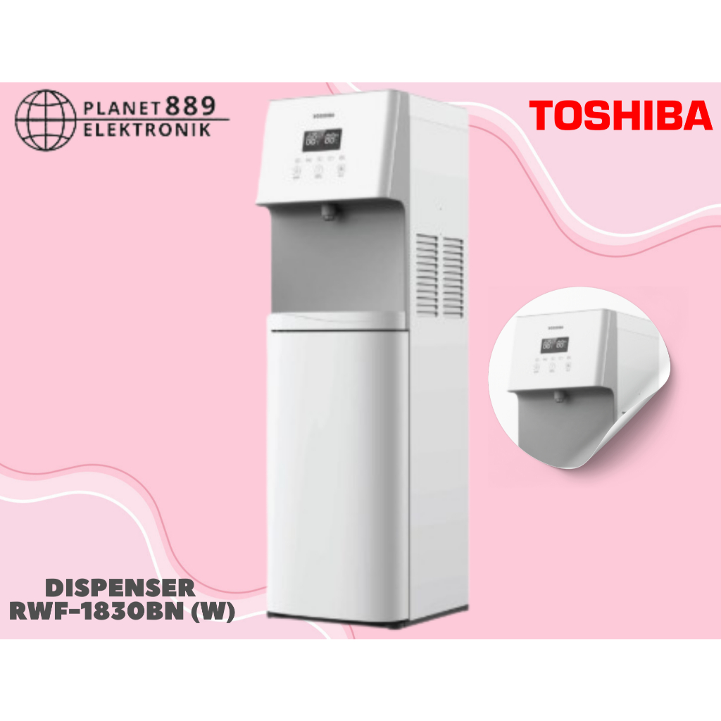 Jual Dispenser Air Galon Bawah Toshiba RWF-W1830BN(W) Water Dispenser Bottom Loading | Shopee ...