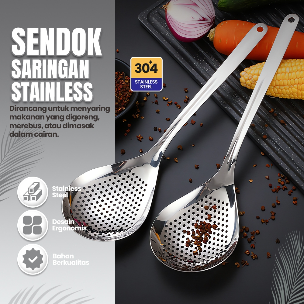 Jual Sendok Sayur Stainless Steel Gagang Anti Panas Sendok Sup Nasi ...