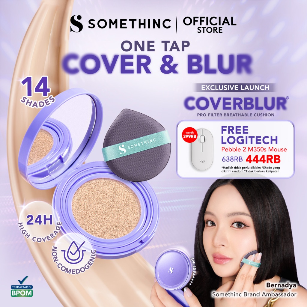 Jual [LOGITECH COLLAB] SOMETHINC CoverBlur Pro Filter Breathable ...