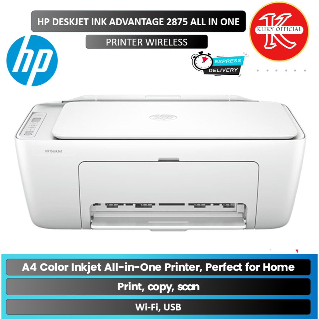 Jual HP DeskJet Ink Advantage 2875 All-in-One Printer | Shopee Indonesia