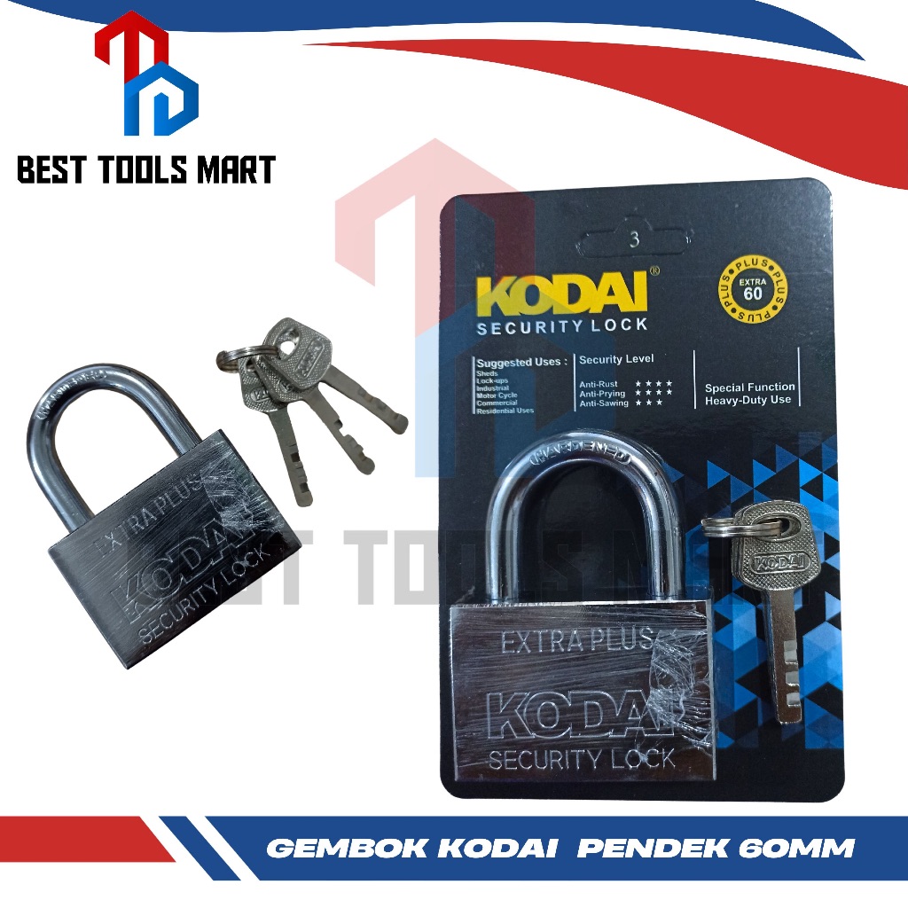 Jual Gembok Pagar 60 Pendek High Quality KODAI Gembok Pagar Anti Karat ...
