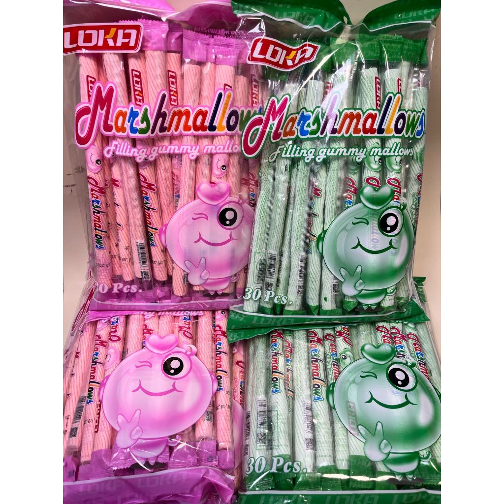Jual LOKA JAYA BOGA Marshmallows Long 1 Pack isi 30 Pcs Aneka Rasa Buah ...