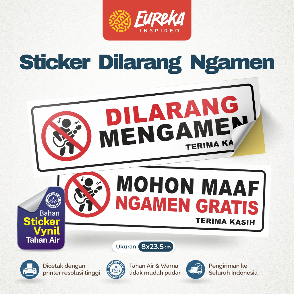 Jual Stiker Vynil Anti Air Dilarang Mengamen | Pengamen & Pengemis ...