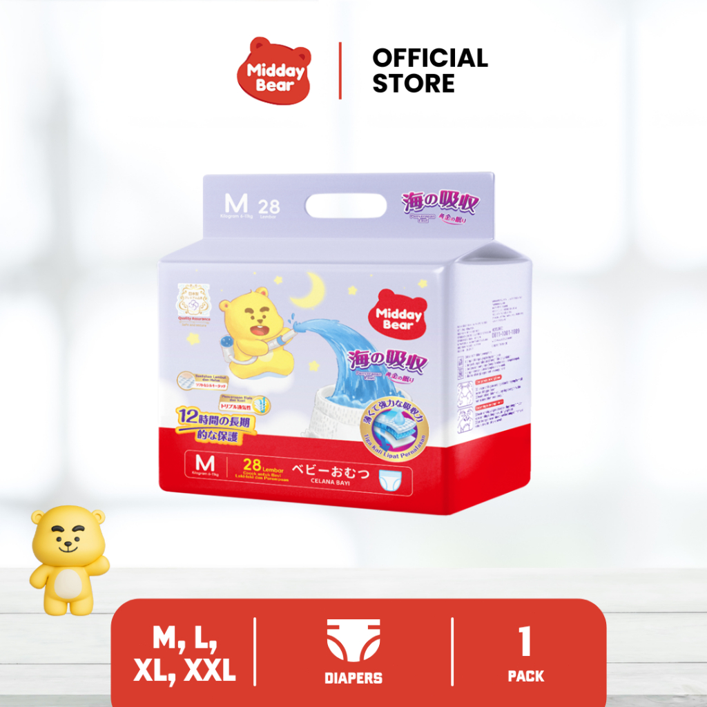 Jual Midday Bear Popok Celana Bayi Pull-Up Pants Sekali Pakai Daya ...
