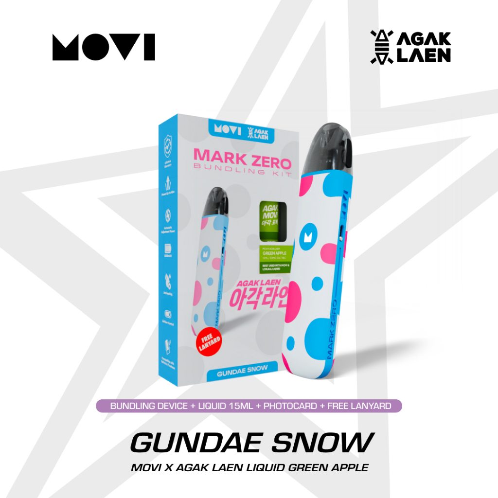 Jual POD MARK ZERO KIT X AGAK LAEN GUNDAE SNOW + LIQUID MOVI AGAK GREEN ...