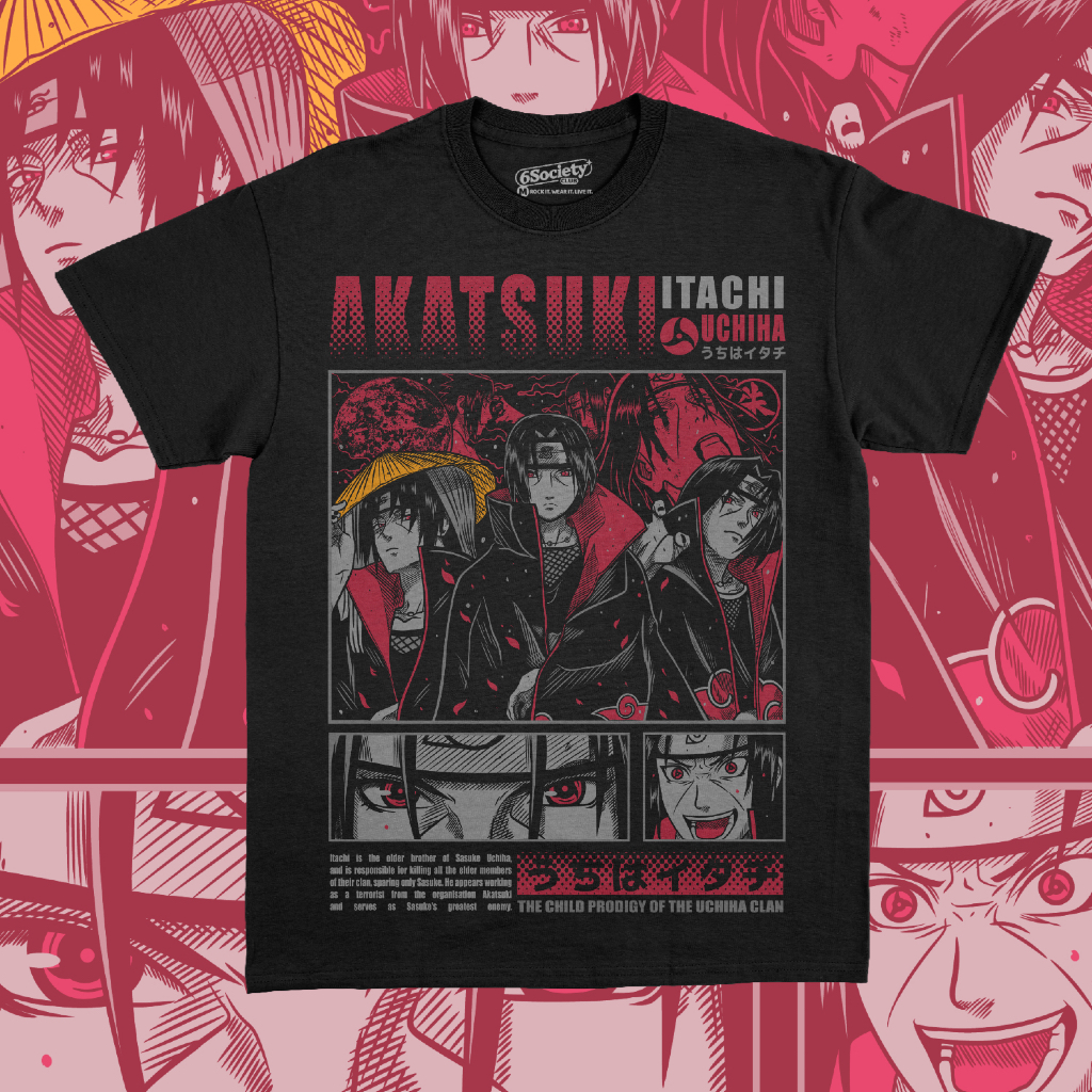 Jual Kaos Anime Itachi Uchiha Akatsuki Naruto – Baju Distro Pria ...