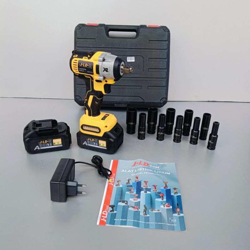 Jual JLD TOOL.IMPACK PEMBUKA BAUT SERI JLD 2.SET 2 BATERAI + MATA KUNCI ...