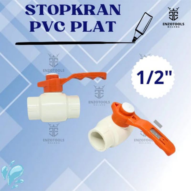 Jual Stop Kran Pvc Plat Tebal 1/2" Dynasty | Shopee Indonesia