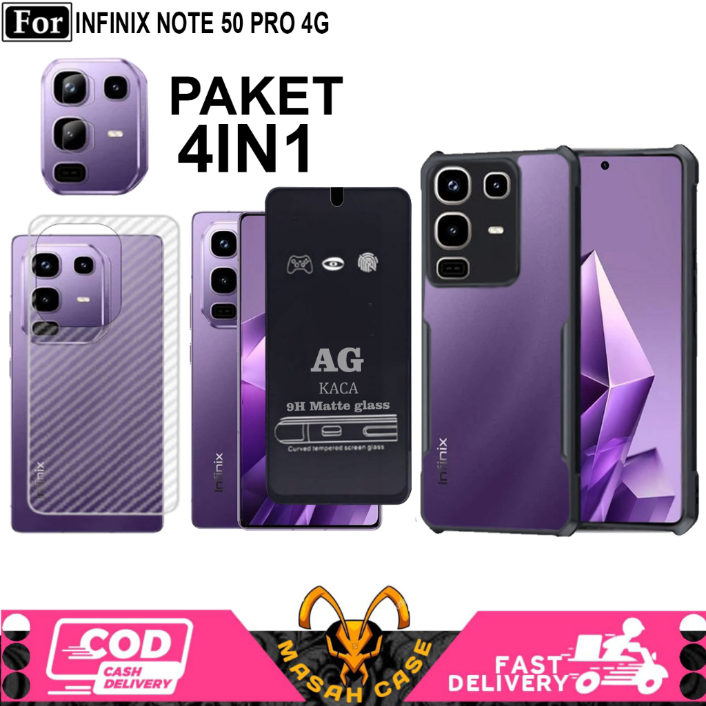 Jual Best Deals 4In1 Case Shockproof Infinix Note 50 Pro Bonus Tempered ...