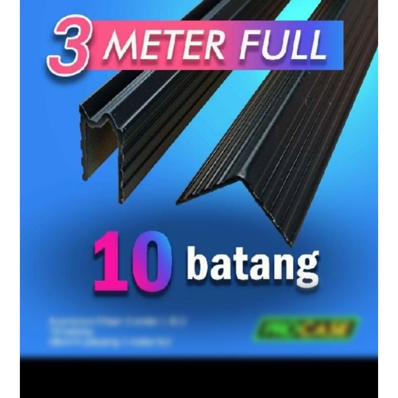 Jual Aluminium Hitam 3 meter ( isi 10 batang ) | Shopee Indonesia