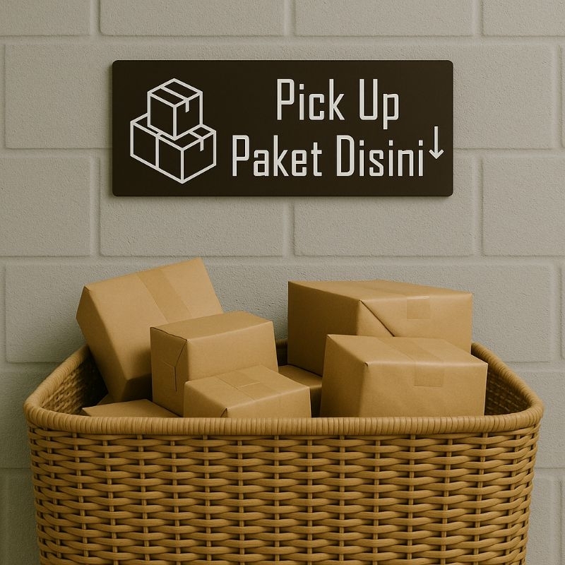 Jual Acrylic Sign Board Pick Up Paket Disinil Akriik Papan Tanda Online ...