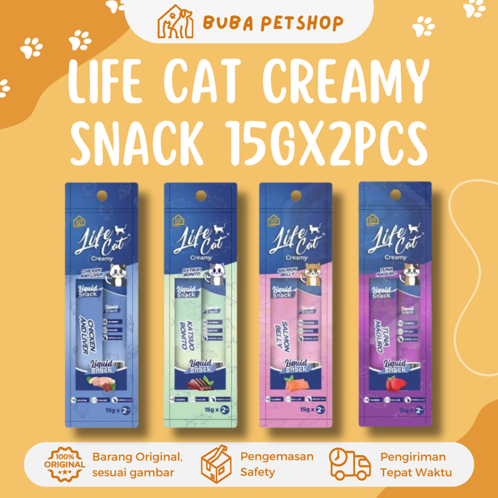 Jual Life Cat Creamy Treats | Lifecat Snack Kucing untuk Kucing Dewasa ...