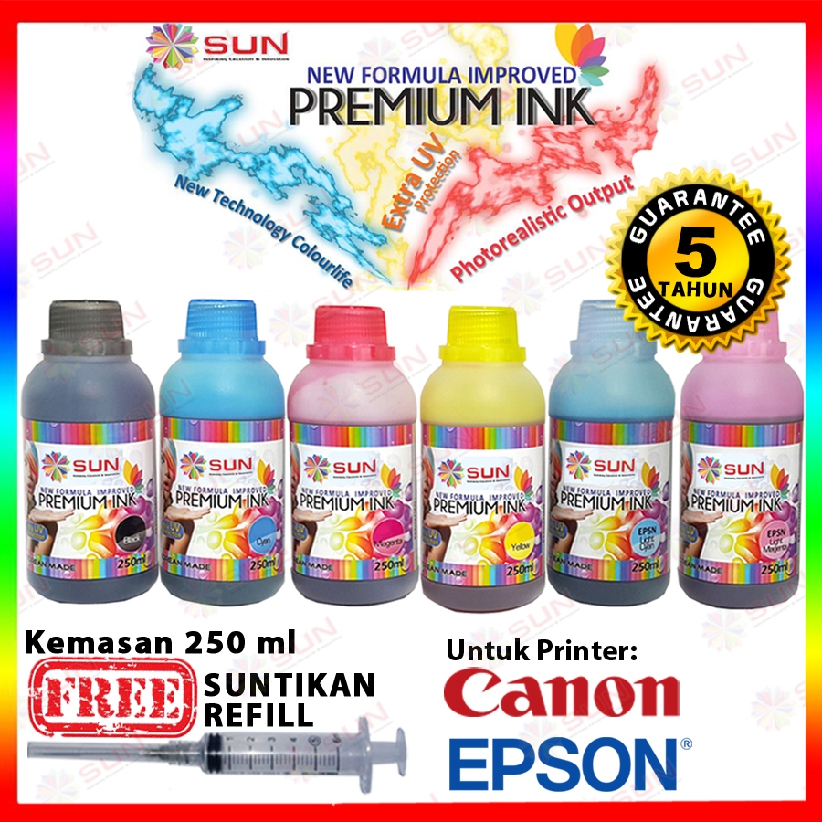 Jual Tinta Refill Epson 003 057 664 673 / Tinta Canon IP2770 790 810 ...