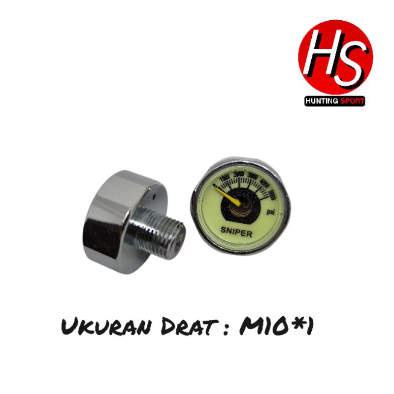 Jual Manometer 5000 Psi Uk 25, Manometer 5000 Psi, Mano Pcp, Manometer ...